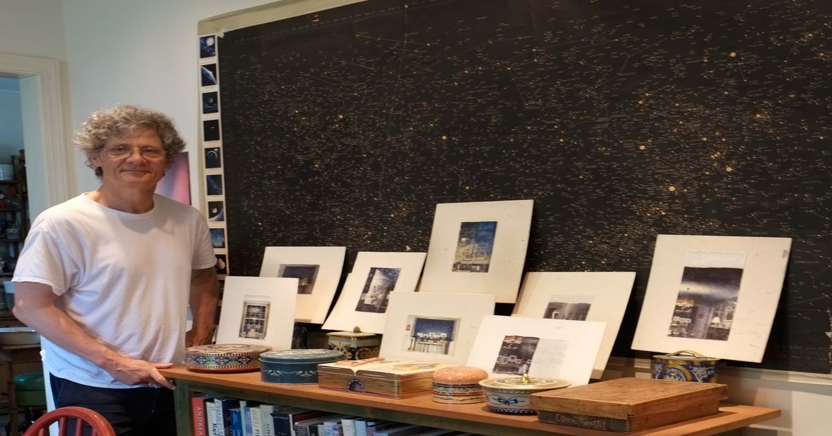 2017, Photograph of Charles Ritchie with Star Map and Drawings ...