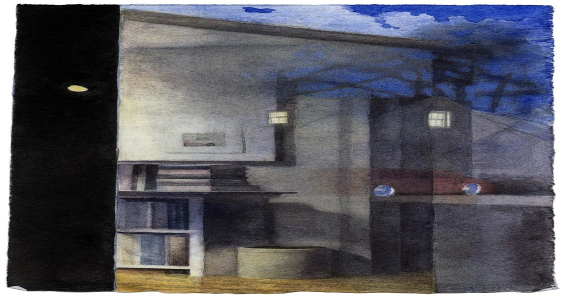 Gibbous Moon with Reflection I | Charles Ritchie